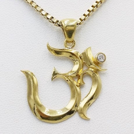 24k Gold OM Pendant