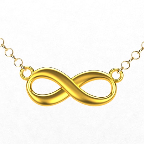 24k Gold Infinity Necklace