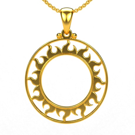 24k Gold Sun Pendant