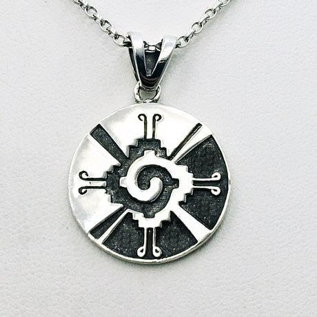 Mayan Silver Pendant Hunab Ku