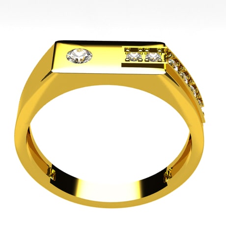 24k Gold Diamond Ring
