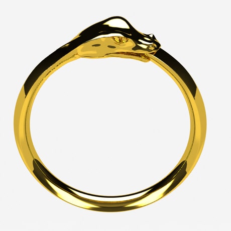 24k Gold Snake Ring