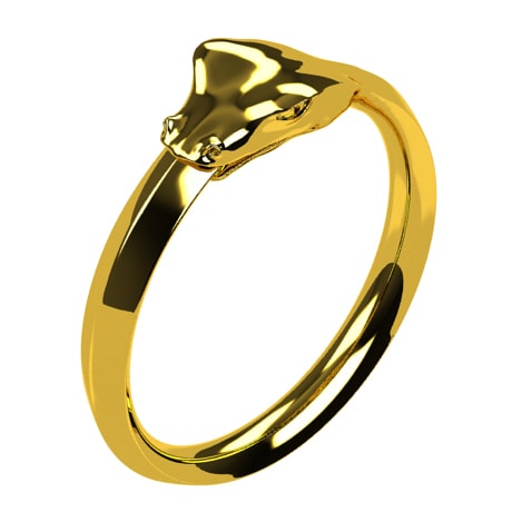 24k Gold Snake Ring