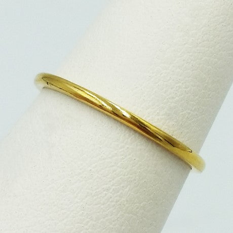 Simple Pure 24k Gold Wedding Ring Women