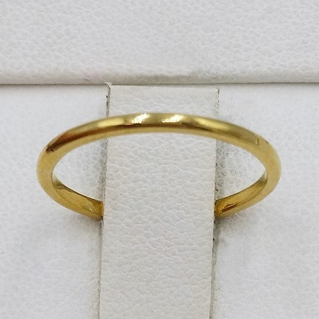 Simple Pure 24k Gold Wedding Ring Women