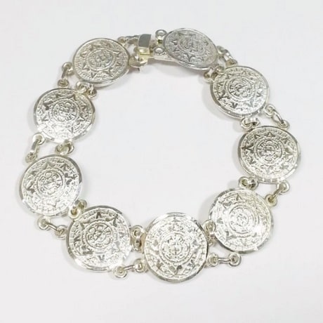 Aztec Calendar Bracelet in Sterling Silver